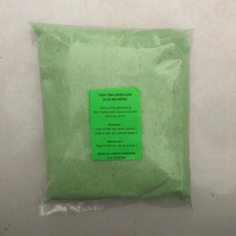 Baja Subur Vegetative Fertilizer Super Kristalon Green NPK 18-18-18+MgO ...