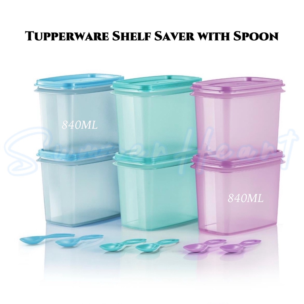 Tupperware Shelf Savers with Spoon 840ml (1PC/2PCS) | Shopee Malaysia