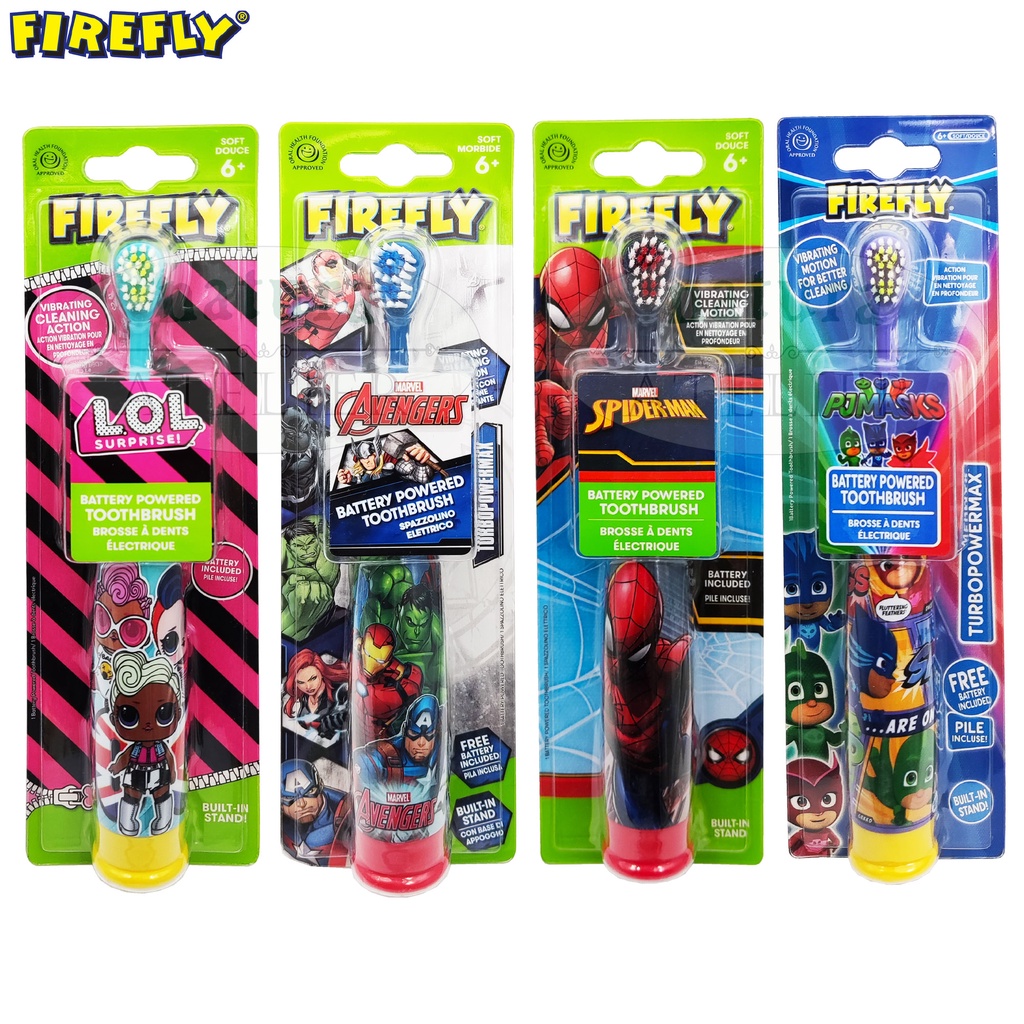 Firefly, Kids Turbo Battery Electric Vibrating Toothbrush, Spiderman ...