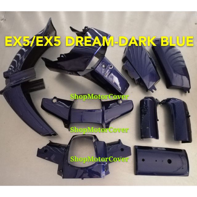 HONDA EX5 / EX5 DREAM BODY COVER SET ( DARK BLUE ) ( HLD ) COVERSET HONDA EX5 HIGH POWER BIRU ...