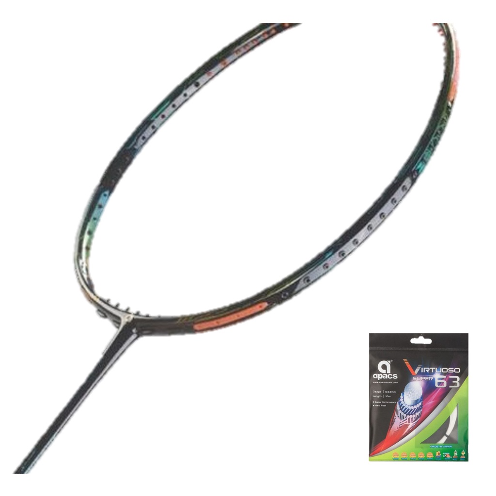 (Siap Pasang Tali 4-knot +Foc Grip) Apacs Tan Wee Keong Endorsed Racket ...