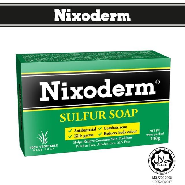 Nixoderm Sulphur Soap 100gm (GREEN) EXP10/2027 | Shopee Malaysia