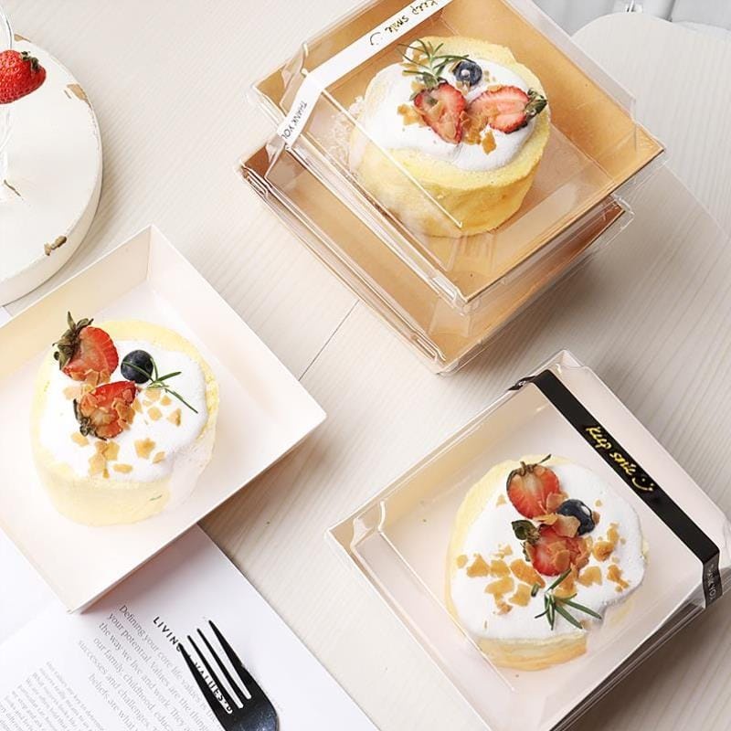 10pcs Cake Paper Box | Kotak Kek | Sandwich Box | Burger Box | Dessert ...