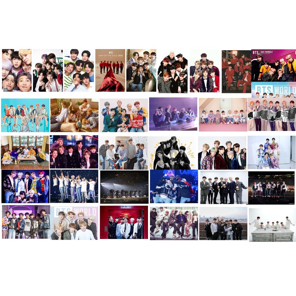 BTS Posters Group / Customized Posters with FREE Poster Box | Shopee ...
