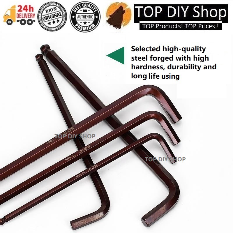 🔥EXTRA LONG🔥9pcs High Quality Allen Key Set Elenkey Tool Set Wrench Set ...