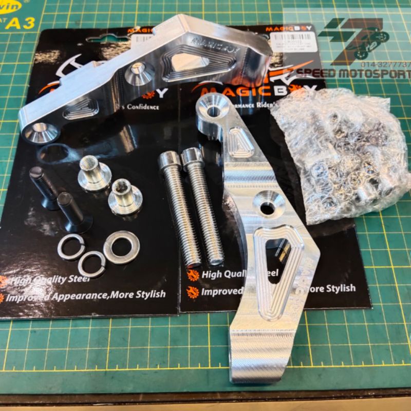 MAGIC BOY 4 POT FRONT CALIPER BRACKET 100mm YAMAHA Y15ZR/LC135 5s (CAN ...
