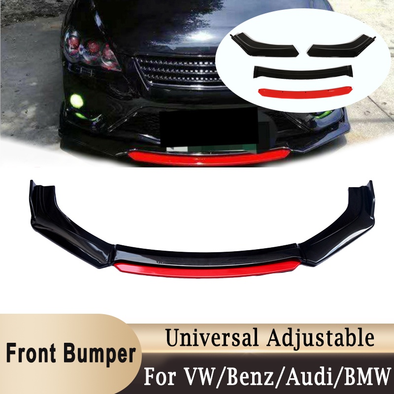 Adjustable Universal Car Front Lower Bumper Lip Splitter For VW/BMW ...