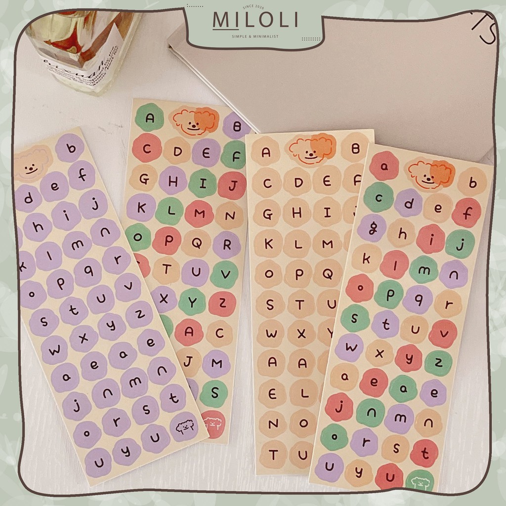 [MILOLI] 1Pc CUTE ALPHABET Sticker Deco DIY Planner BUJO Aesthetic ...