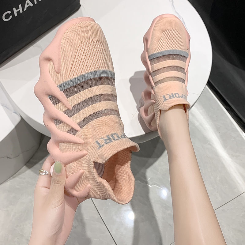 Ready Stock 24H Octopus Coconut Shoes Women's New Style Flying Woven ...