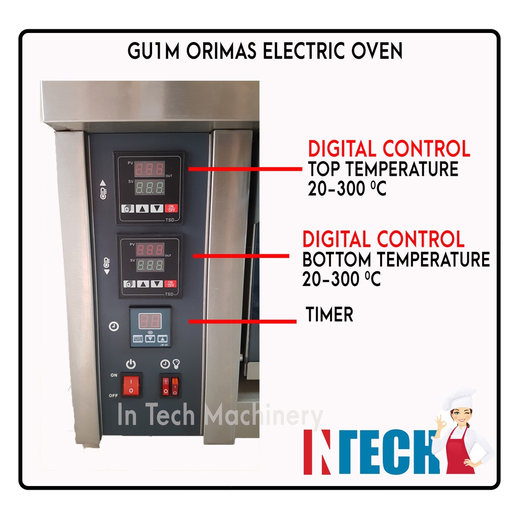 ORIMAS GU1M / GU-1M COMMERCIAL ELECTRIC OVEN 1DECK AND 1TRAY C/W ...