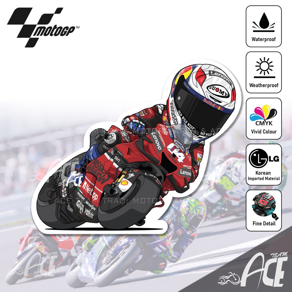[NEW] Moto GP Sticker Ducati Corse Team Andrea Dovizioso Ducati MotoGP ...