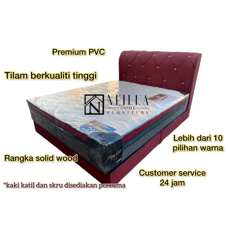 Katil Queen Bed Frame Katil Queen Bed Queen Divan Double Bed Frame ...