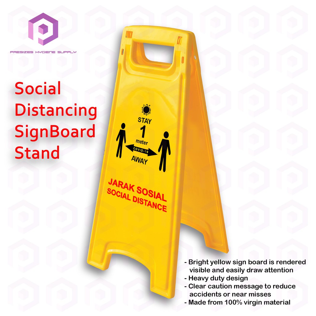 Social Distancing Sign Board Stand | Shopee Malaysia