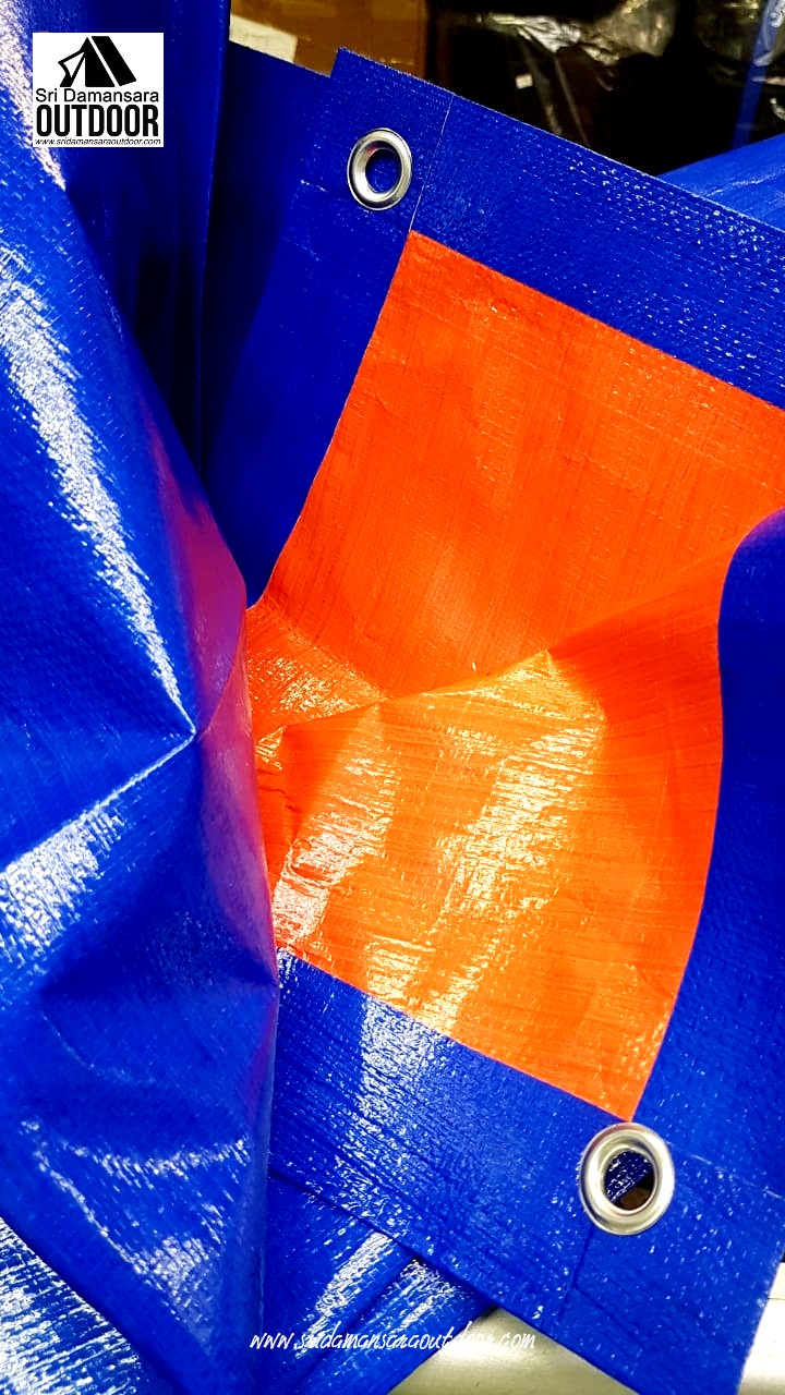 Groundsheet Tarpaulin Shelter Canopy Blue Orange (Gred A) | Shopee Malaysia