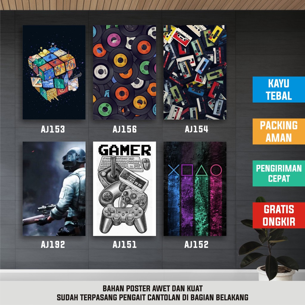 Poster GAME GAMERS Wood Decoration WALL Decoration WALL Decoration WALL ...