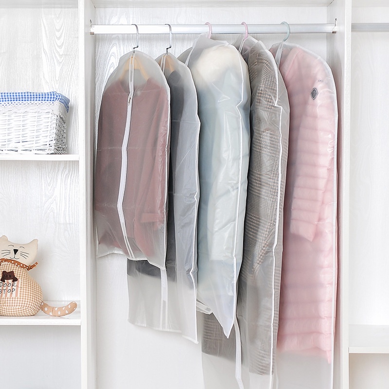 Transparent Wardrobe Hanging Cover Suit Garment Coat Dust Bag ...