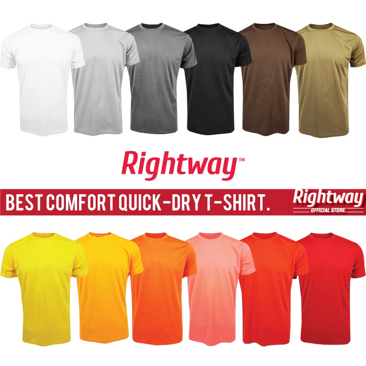 RIGHTWAY 4XL 5XL 6XL 7XL Microfiber Quick-Dry T-Shirt Unisex Plain ...