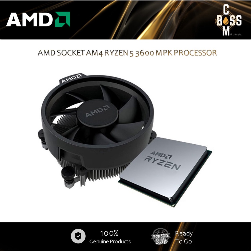 *ORIGINAL* AMD SOCKET AM4 RYZEN 5 3600 MPK PROCESSOR ( 100-100000031MPK ...