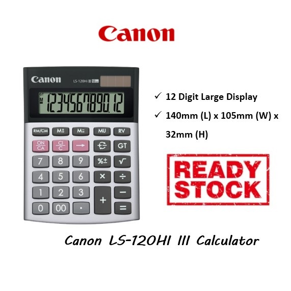 [Original] Canon LS-120Hi III Calculator / LS120 / LS 120 *Ready Stock ...