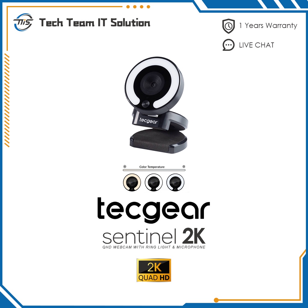 Tecgear Sentinel 2K QHD Webcam | Shopee Malaysia
