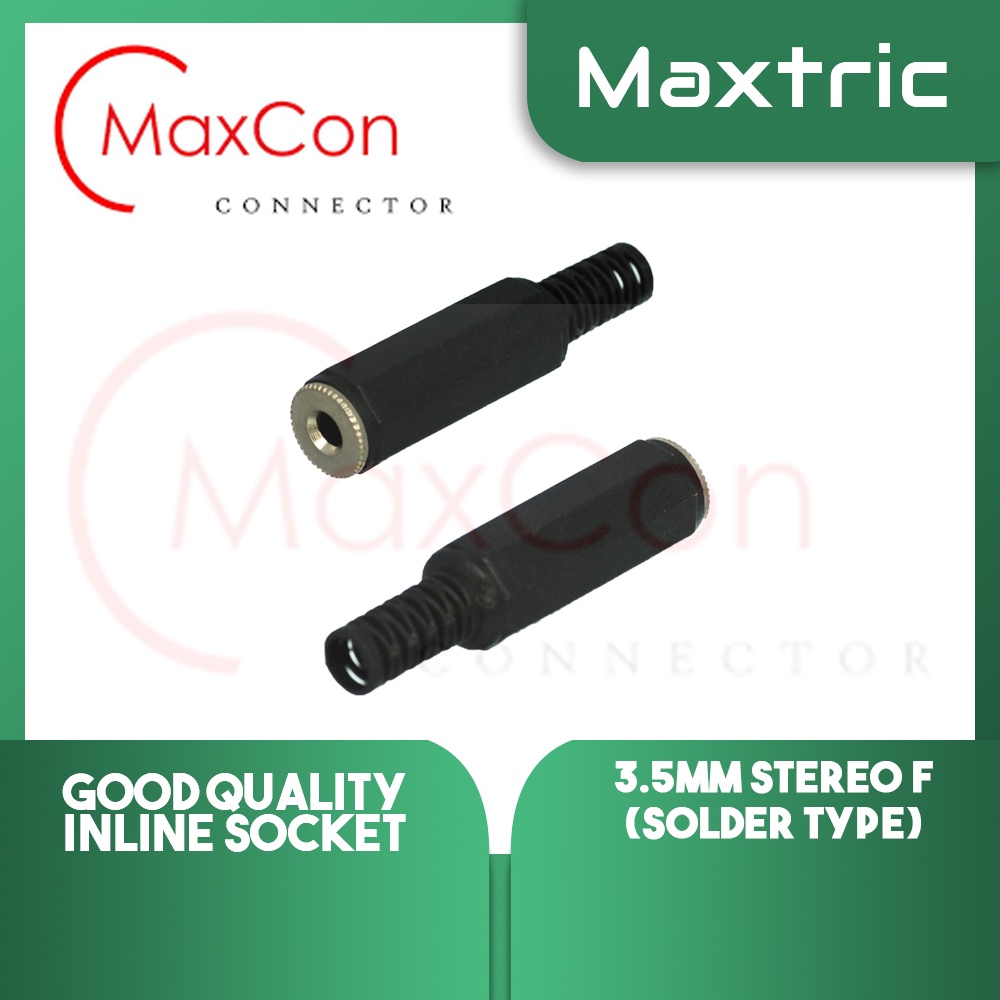 MaxCon 3.5MM STEREO FEMALE INLINE SOCKET Solder Type EJ-073 | Shopee Malaysia