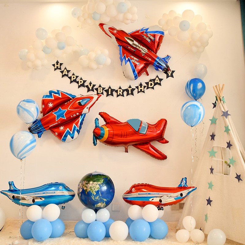 Fighter Plane Foil Helium Balloons Inflatable Air Plane Globos for ...