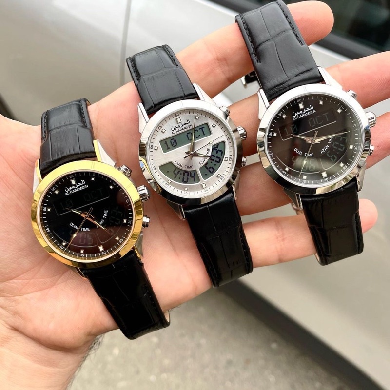 [RAYA PROMO 2025] Jam Azan & Kiblat Men Exclusive Alharameen | Shopee ...
