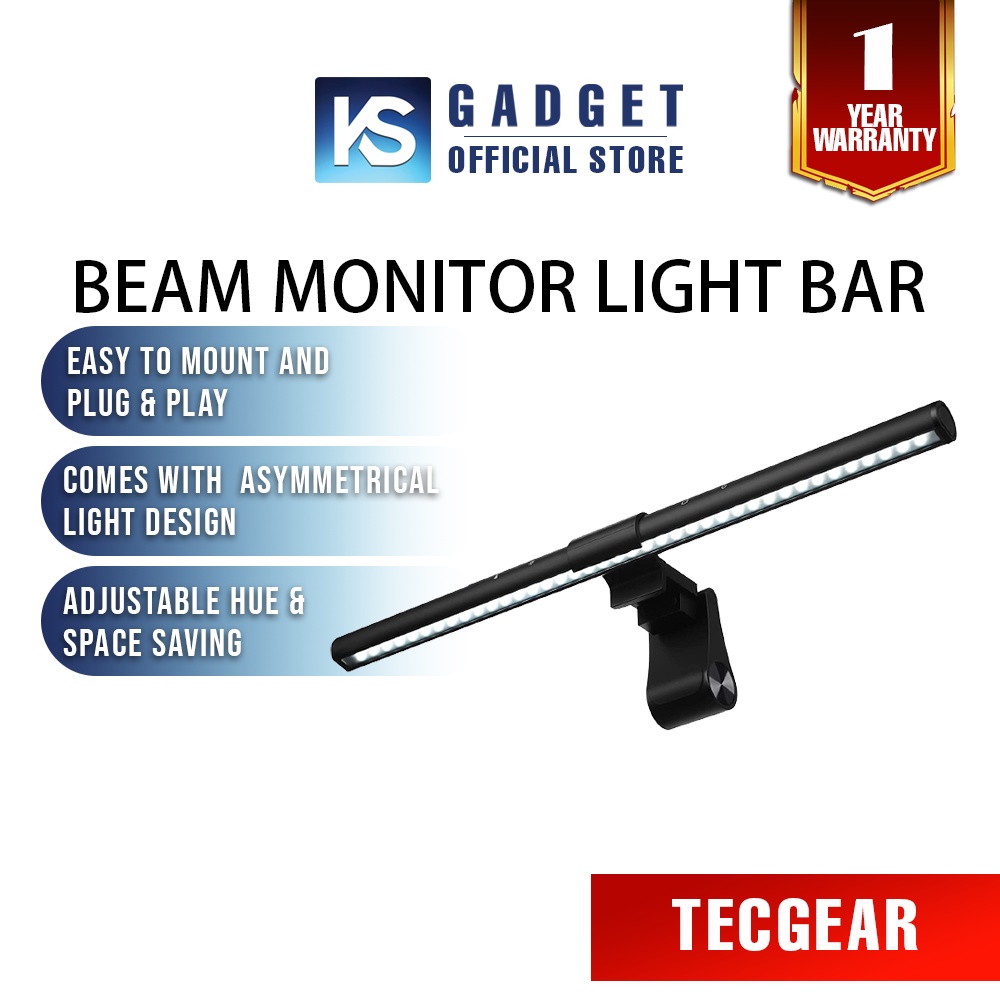 Tecgear Beam Monitor Light Bar, LED Computer Monitor Lamp, Hue ...
