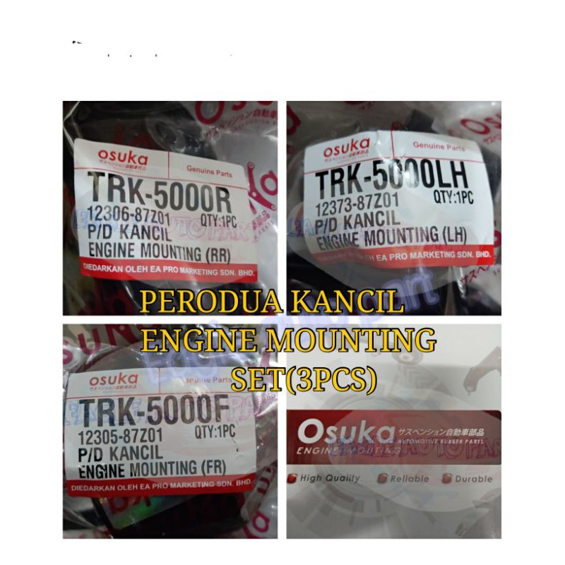 PERODUA KANCIL ENGINE MOUNTING SET (3PCS IN BOX) | Shopee Malaysia