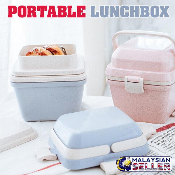 sky CUBIC LUNCH BOX - 3 Storey Compartment Food Container | Shopee Malaysia