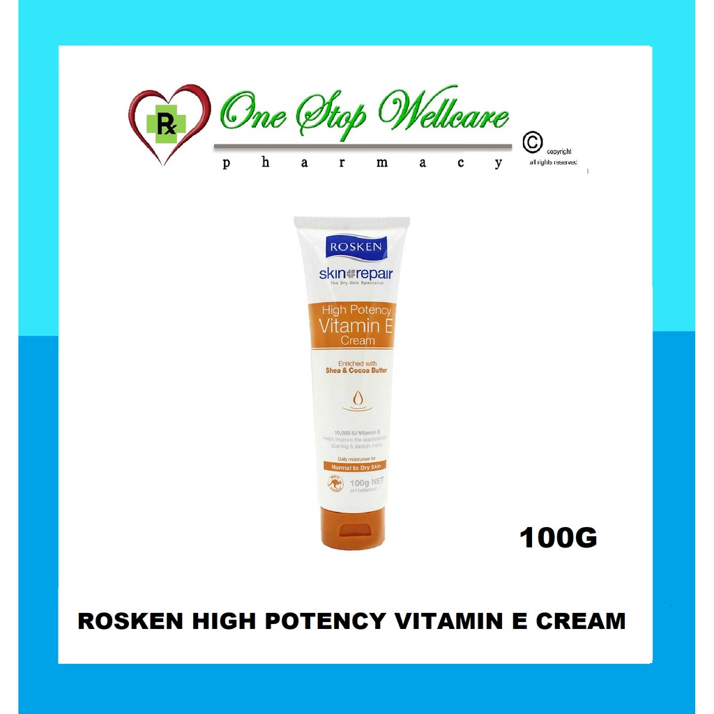 ROSKEN HIGH POTENCY VITAMIN E CREAM 100G (EXP:11/2028) | Shopee Malaysia