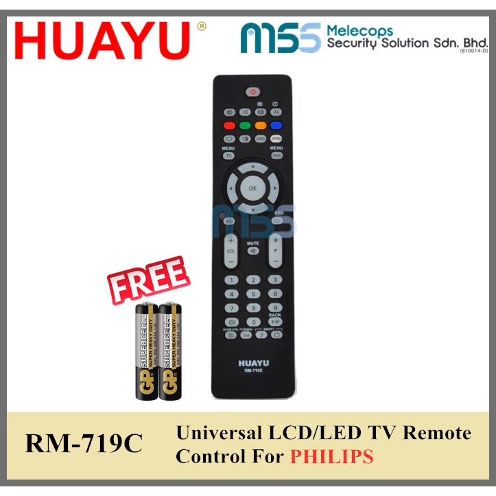 HUAYU Universal LCD/LED TV Remote Control Replacement For PHILIPS (RM-719C) | Shopee Malaysia
