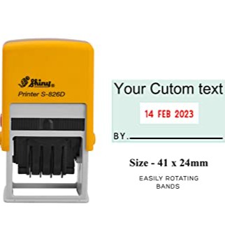 SHINY (S826D/R542) 41x24mm/40mm SELF INKING STAMP CHECKED WITH DATER ...