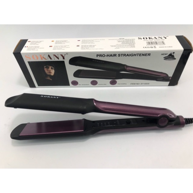 Sokany Hair Straightener With Makes Shine Not Dry Model Sy-6505 | Shopee Malaysia