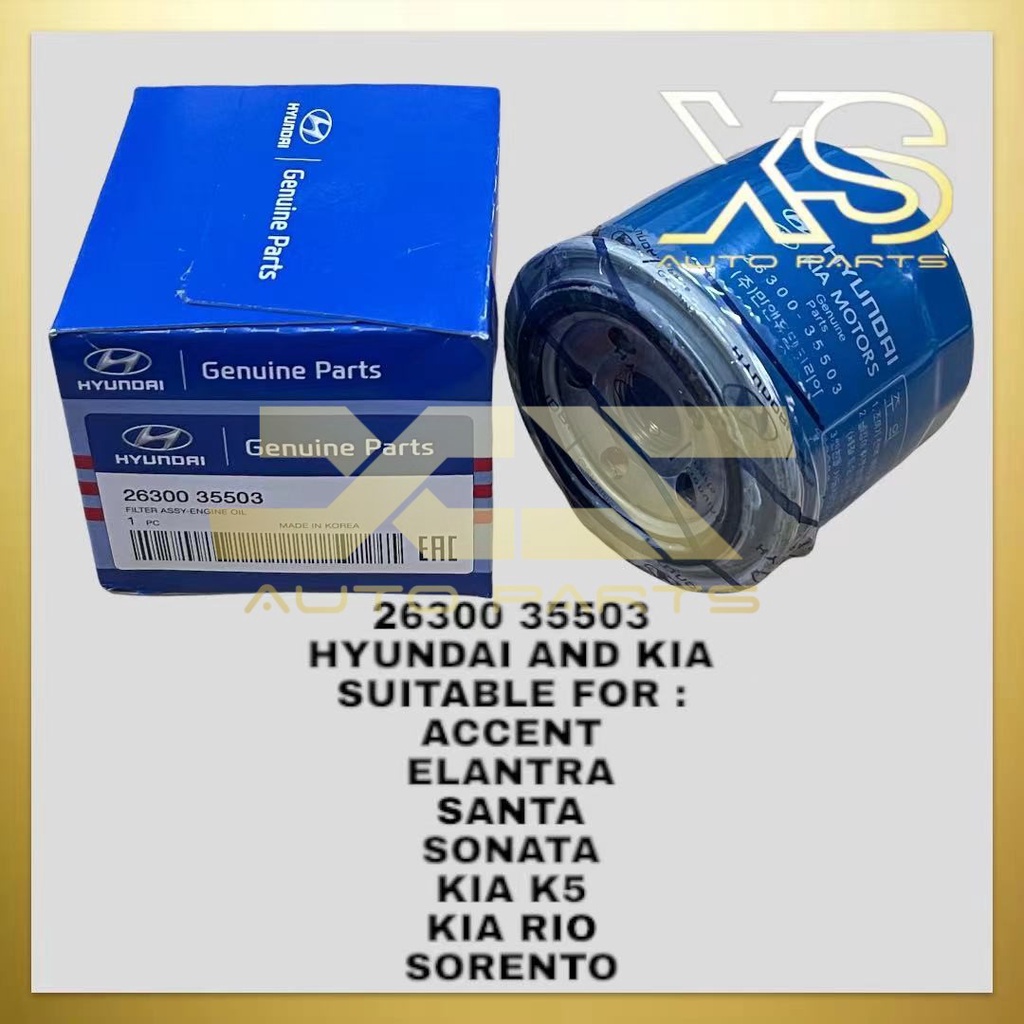 ORIGINAL HYUNDAI/KIA GENUINE OIL FILTER (BIG) 26300-35503 | Shopee Malaysia