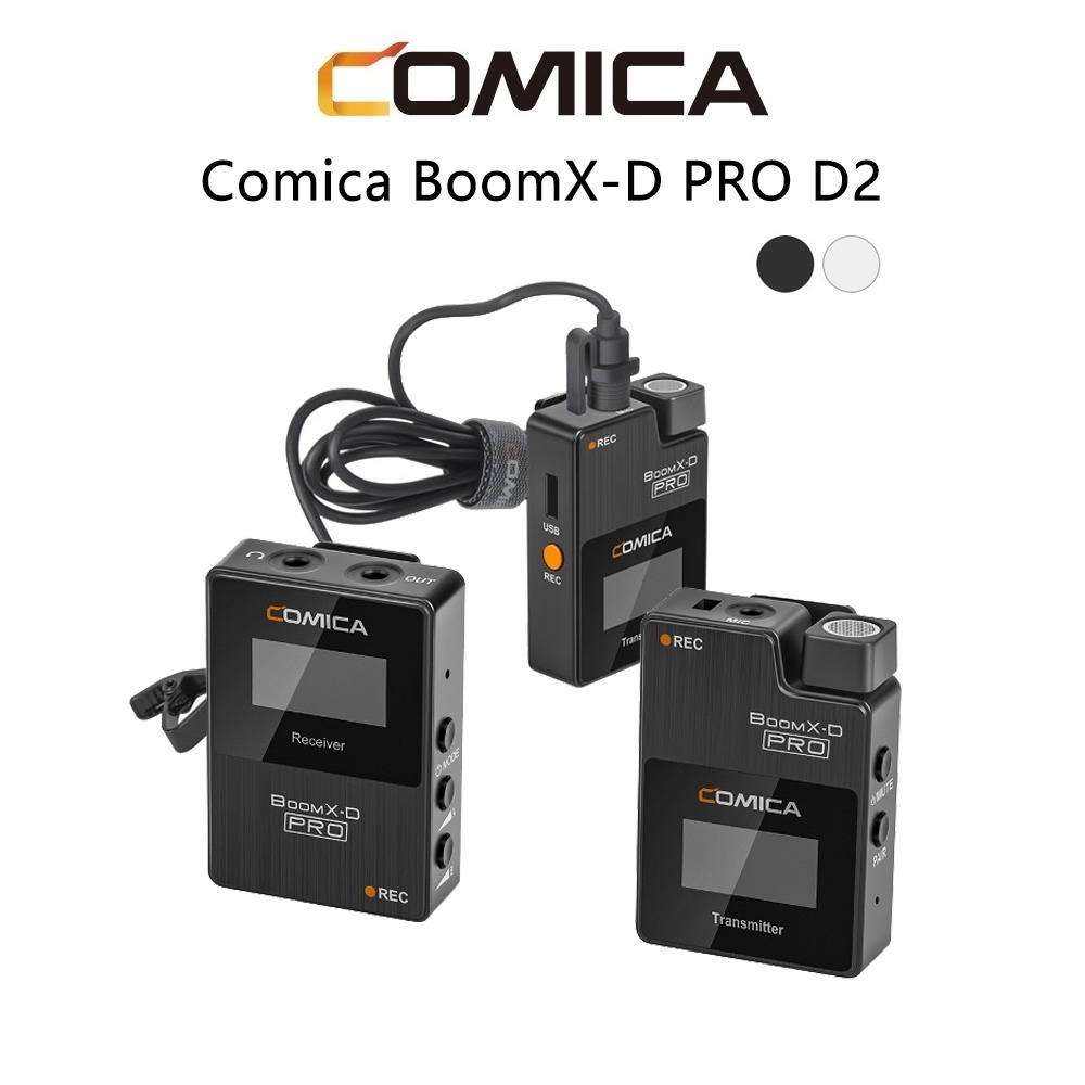 Comica BoomX D PRO D2 Wireless Microphone 2.4G Professional Mini Mic ...