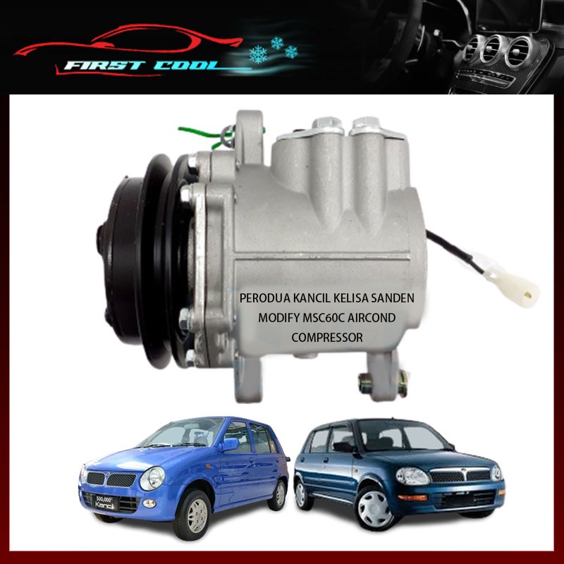 💠50% NEW 💠PERODUA KANCIL KELISA SANDEN MODIFY MSC60C AIRCOND COMPRESSOR ...