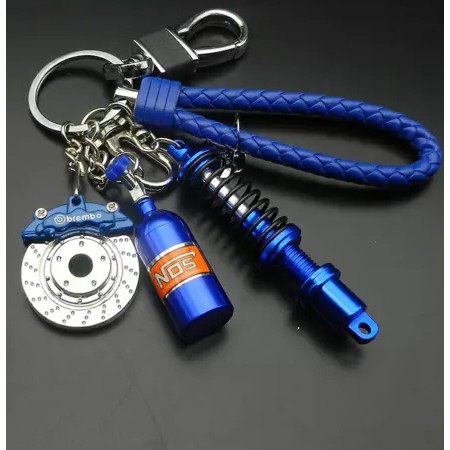 Car Turbo NOS Keychain Nitrogen Bottle Metal Key Chain Key Ring Stash ...