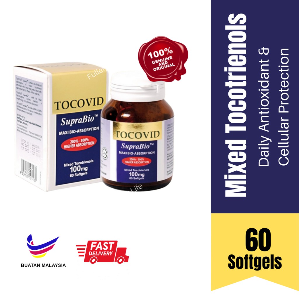 TOCOVID SupraBio 100mg | Daily Antioxidants & Cellular Protection (60's ...