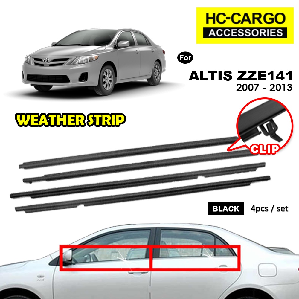 HC CARGO Toyota Altis ZZE 141 2007 - 2013 ( BLACK)Weatherstrip Strip ...