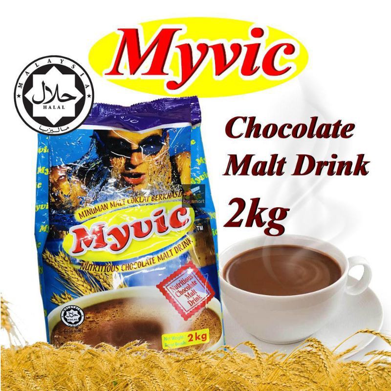 Myvic chocolate malt Drink 1kg 2kg minuman coklat minuman koko | Shopee ...