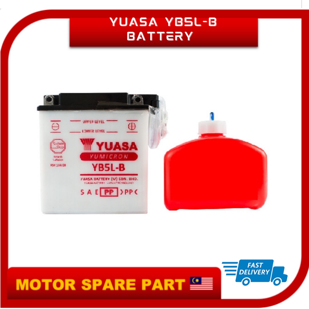 YUASA YB5L-B BATTERY BATERI BATTERI BATTERY YB5L YB-5L BASAH MODENAS ...