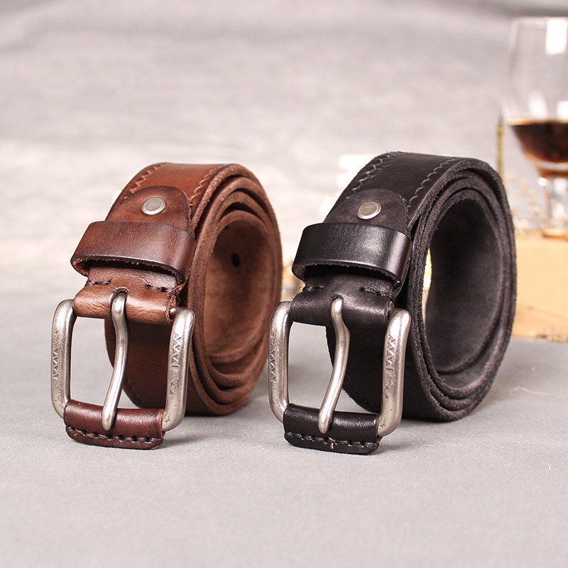 Retro Original Leather Belt For Men Soft And Tough Without Mezzanine ...