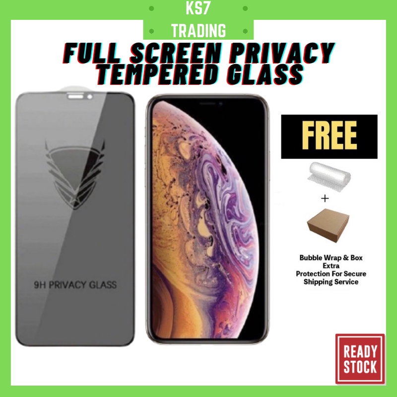 Privacy Full Screen Tempered Glass | Screen Protector iPh | Anti Spy ...