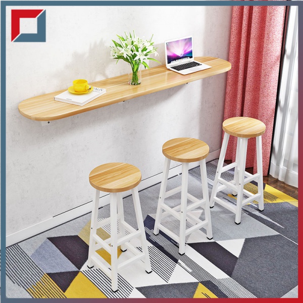 [Best promotion] Wall-mounted folding bar table wall-mounted table home ...