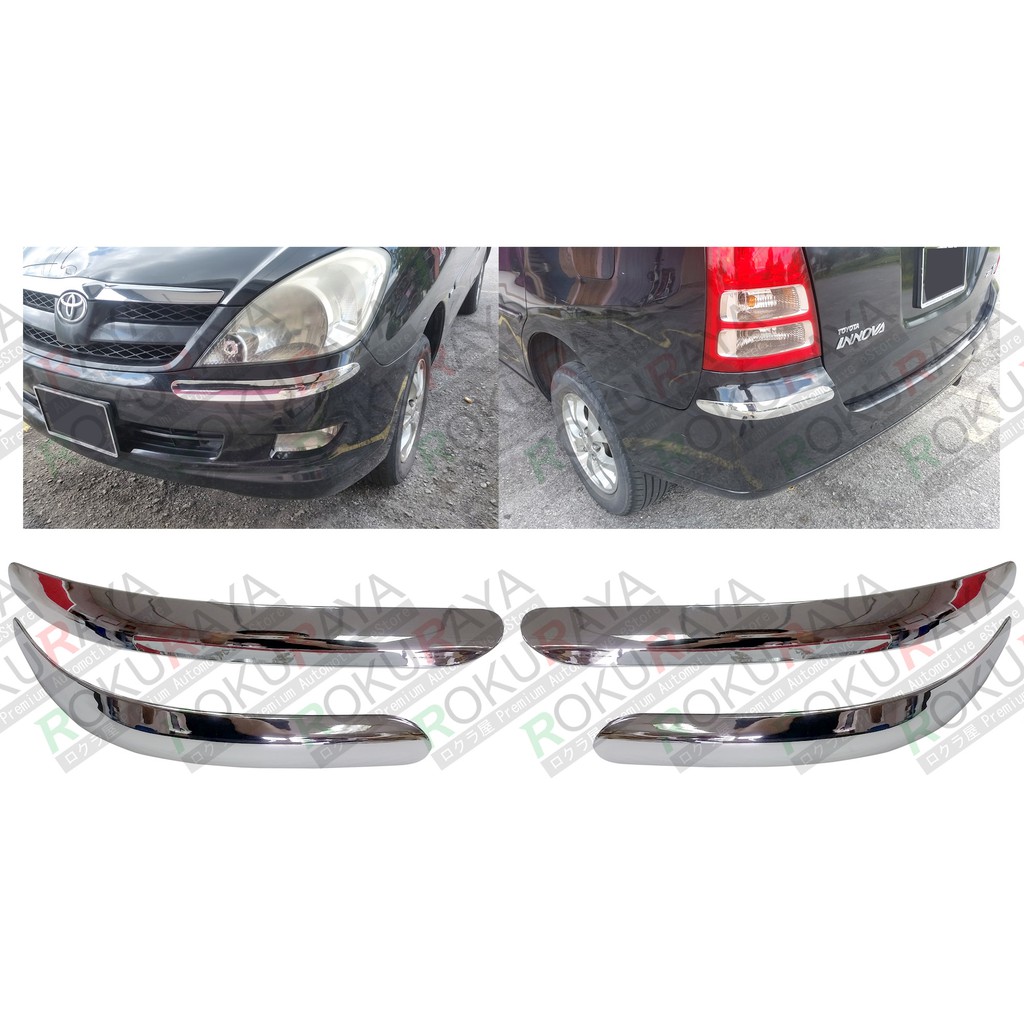 Toyota Innova 1st Gen Front And Rear Bumper Chrome Garnish Side Corner ...