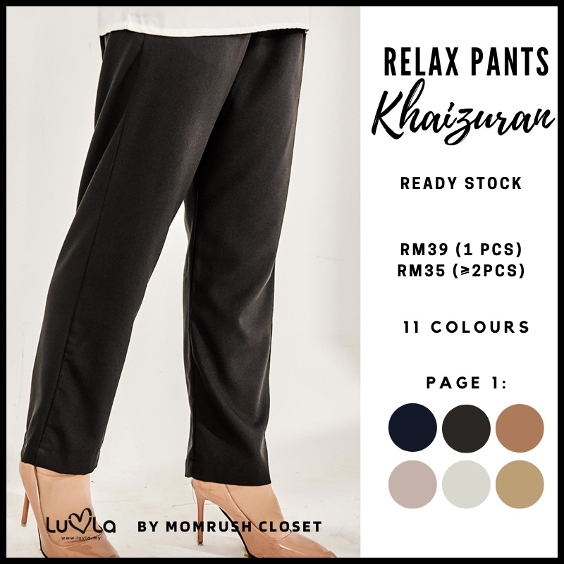 Page 1 Luvla Relax Pants Khaizuran Chestercrepe Poket Sisi Pinggang ...