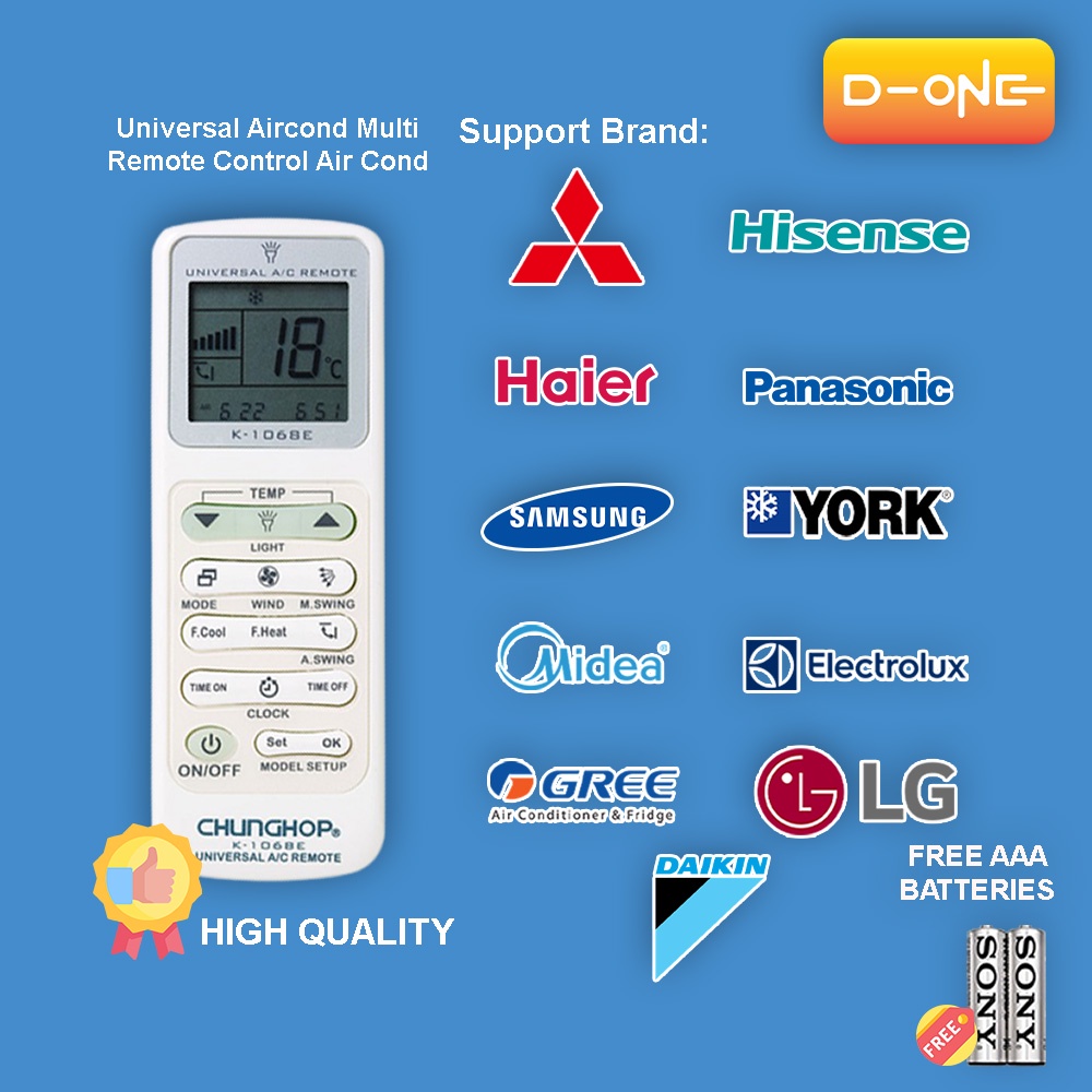 [OFFER] Universal Aircond Multi Remote Control Air Cond (FREE battery ...
