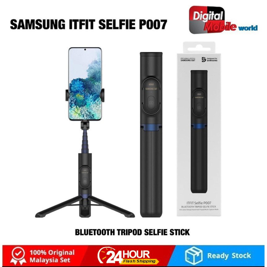 SAMSUNG ITFIT SELFIE P007 BLUETOOTH TRIPOD SELFIE STICK (Black Colour) | Shopee Malaysia