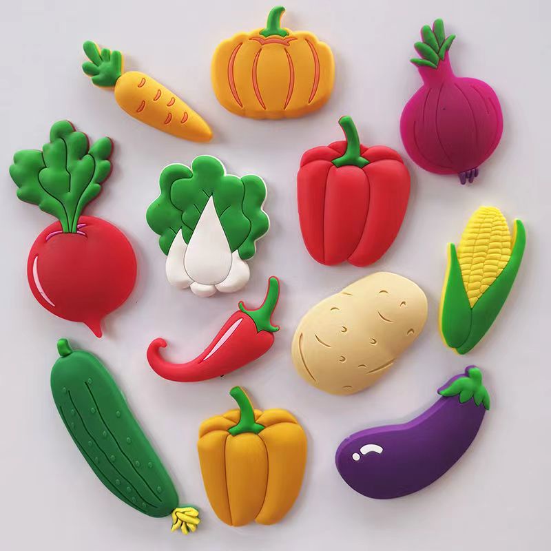 12pcs Fridge Magnets vegetable Carton Magnets | Shopee Malaysia